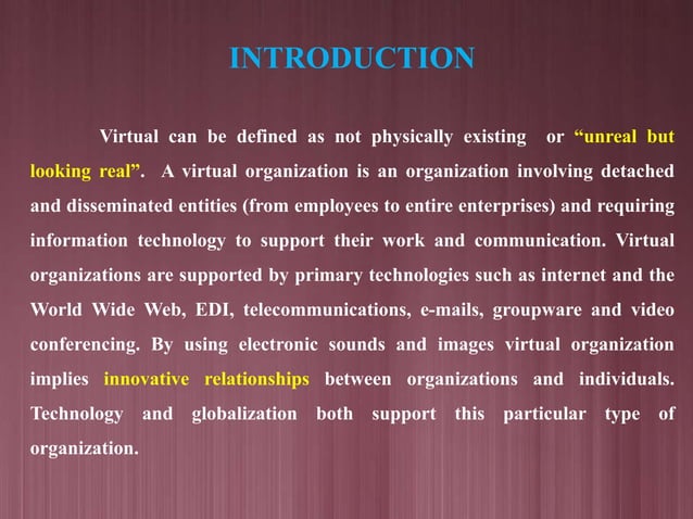 Virtual organization | PPT