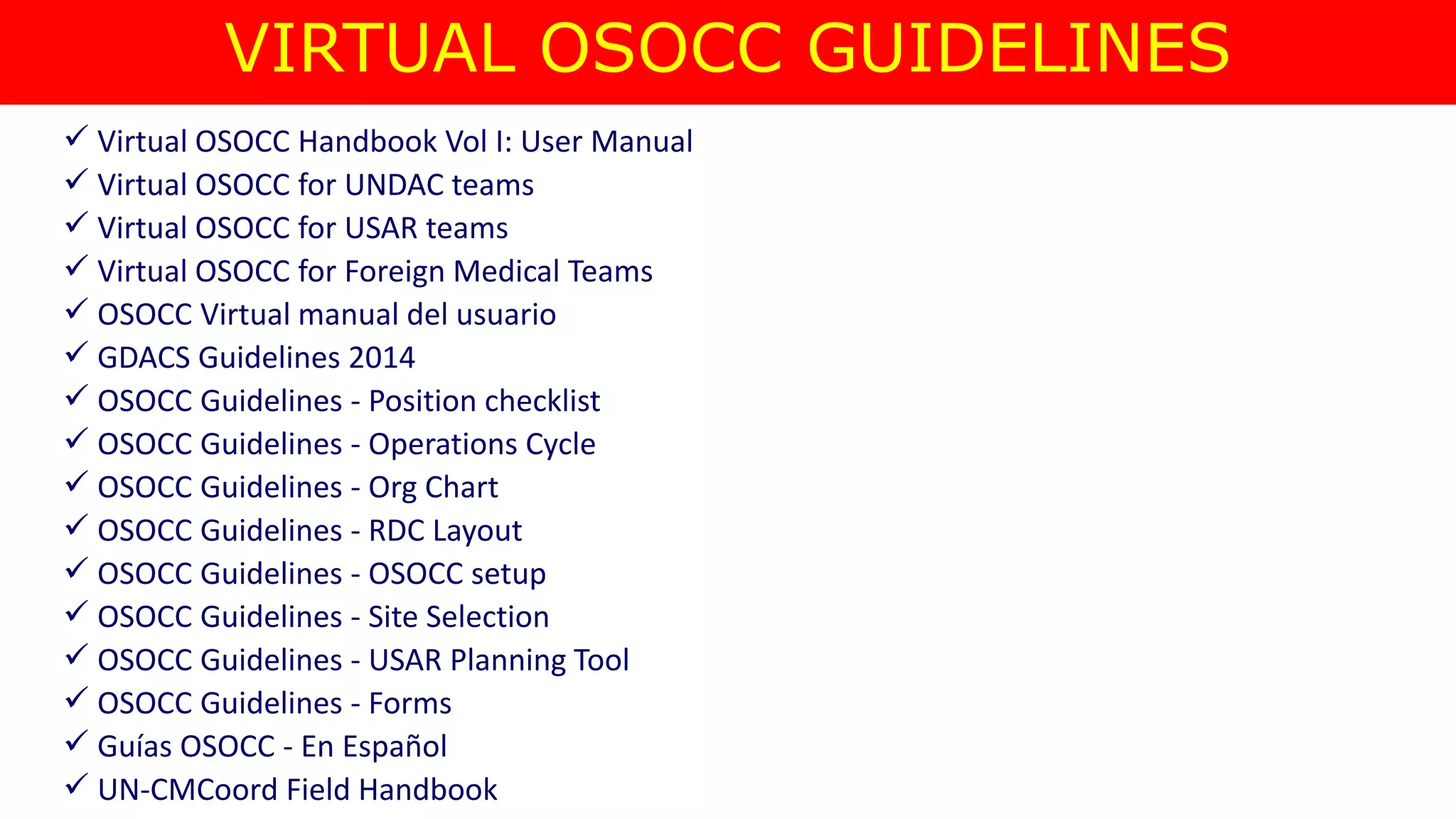 GDACS Virtual OSOCC | PPTX