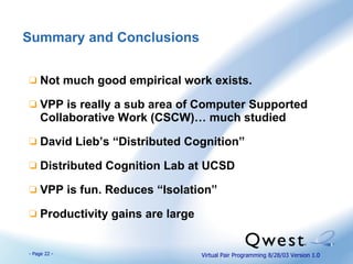 Virtual Pair Programming | PPT