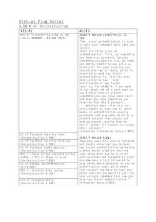 Virtual Plug Script | PDF | Documentary | Genres