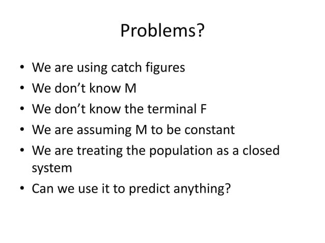 Virtual population analysis - fisheries management | PPT