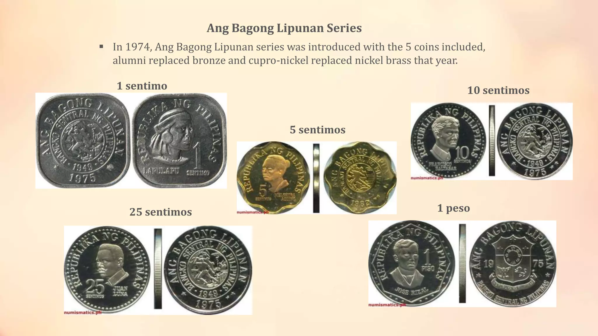 Timeline Photos of Philippine Currency Coins and Banknotes | PPTX
