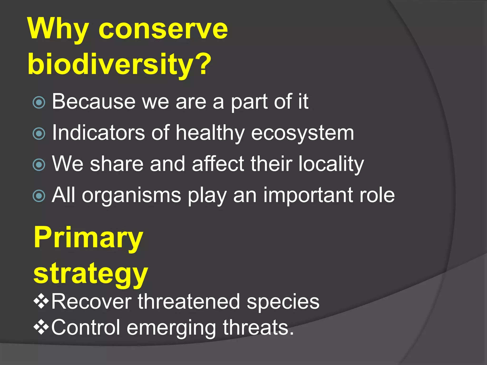 BIODIVERSITY CONSERVATION ON 8 SLIDES | PPTX