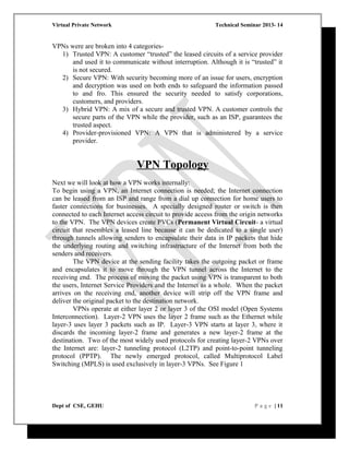 Report File On Virtual Private Network(VPN) | DOC