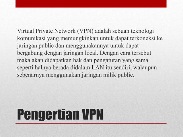 Virtual private network server | PPTX