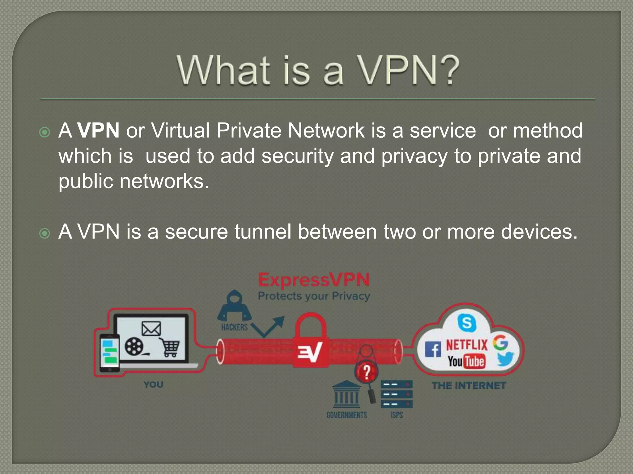 Virtual private network, vpn presentation | PPTX