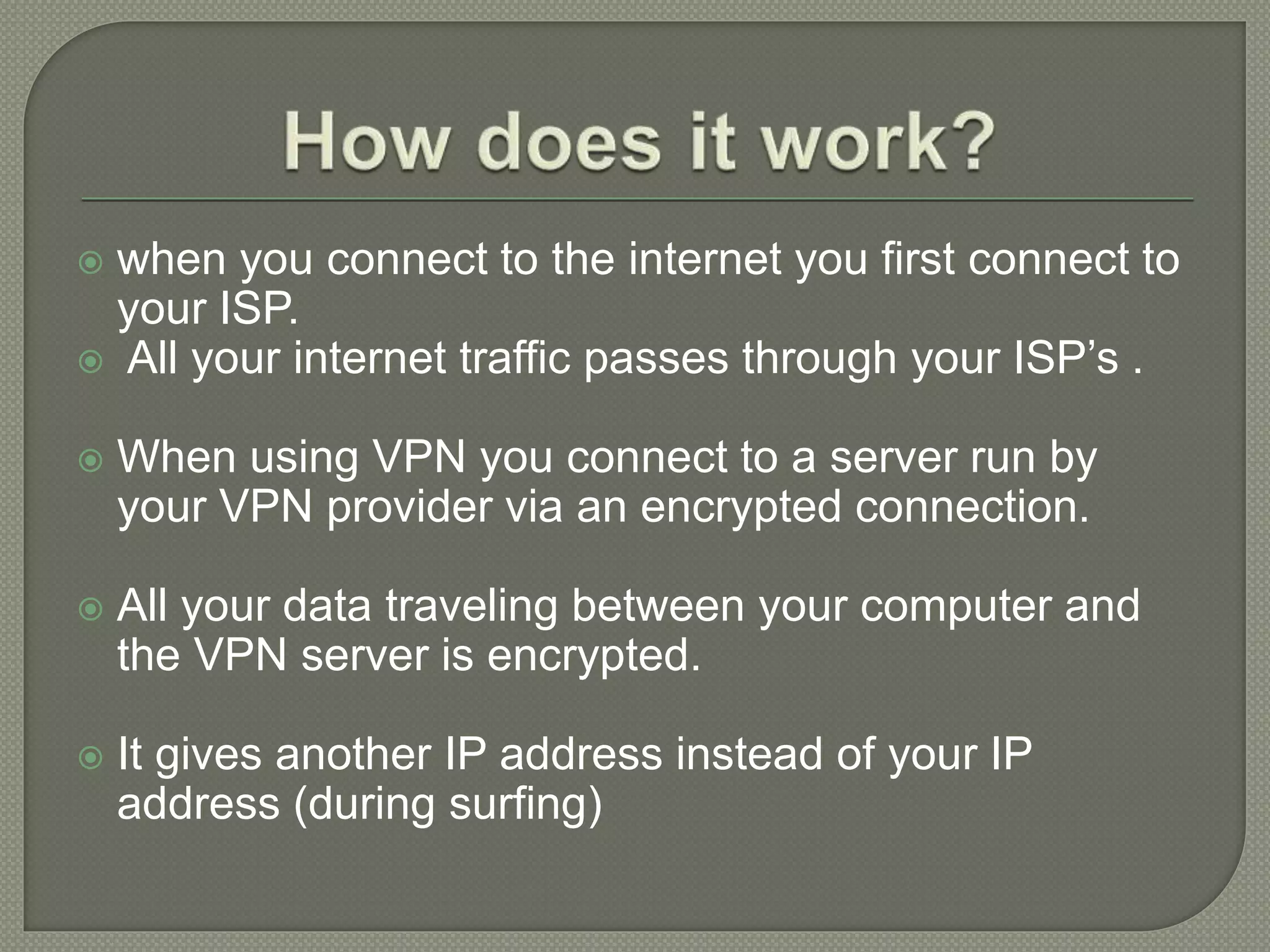 Virtual private network, vpn presentation | PPTX