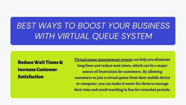 Improve Your Business Growth With Virtual Queue Management System | PPT