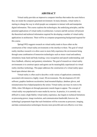 Virtual Reality | PDF