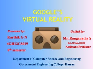 Virtual reality - Google Cardboard | PPTX