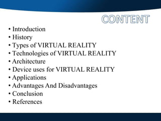 Virtual Reality | PPT