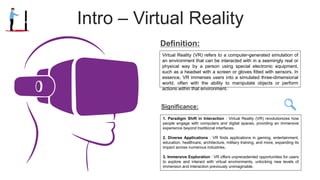VIRTUAL REALITY A COMPREHENSIVE ANALYSIS | PPTX