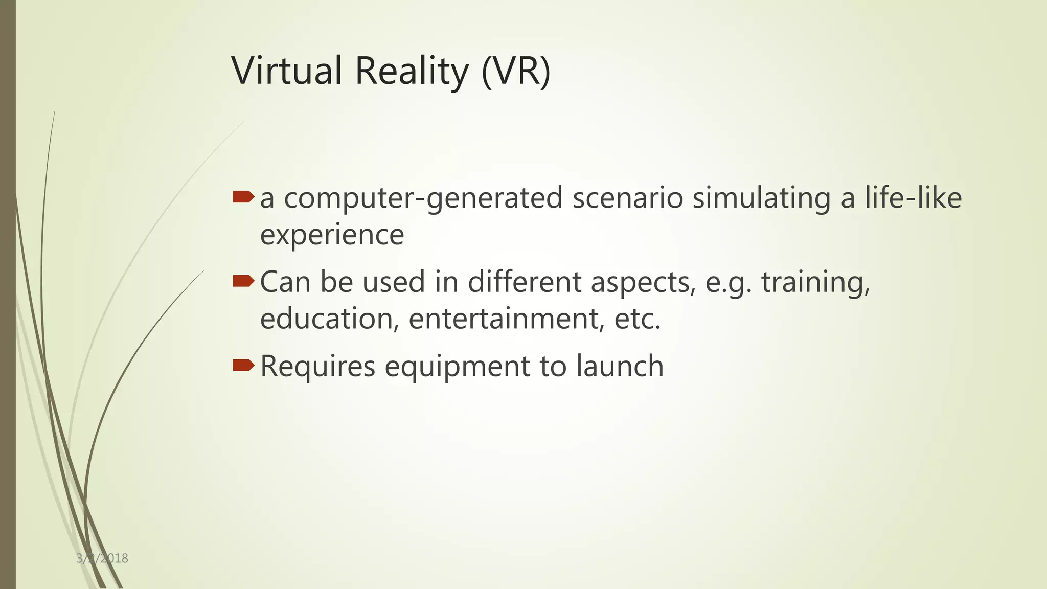 Virtual reality and its application | PPTX