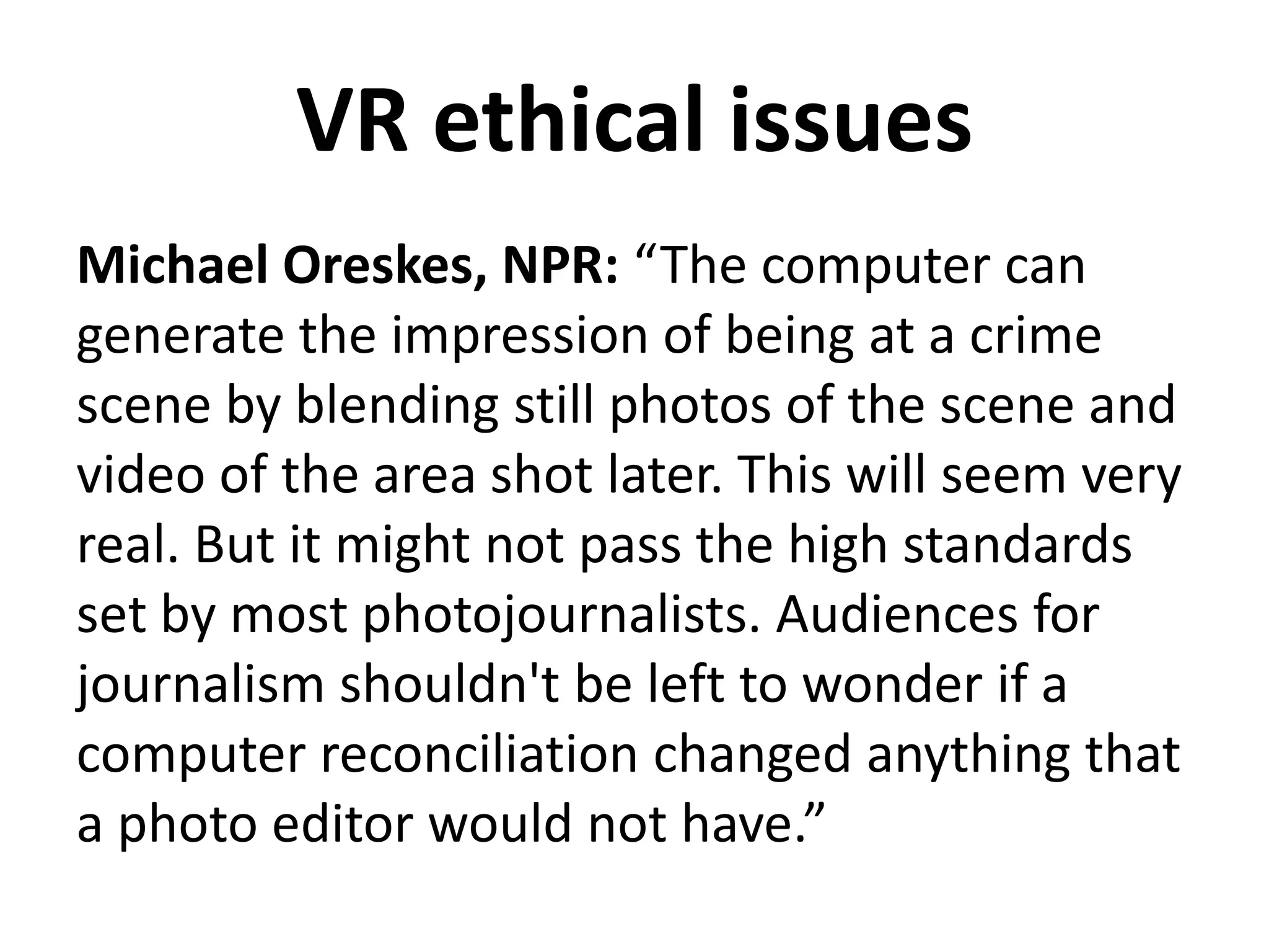 Virtual reality ethics | PPT