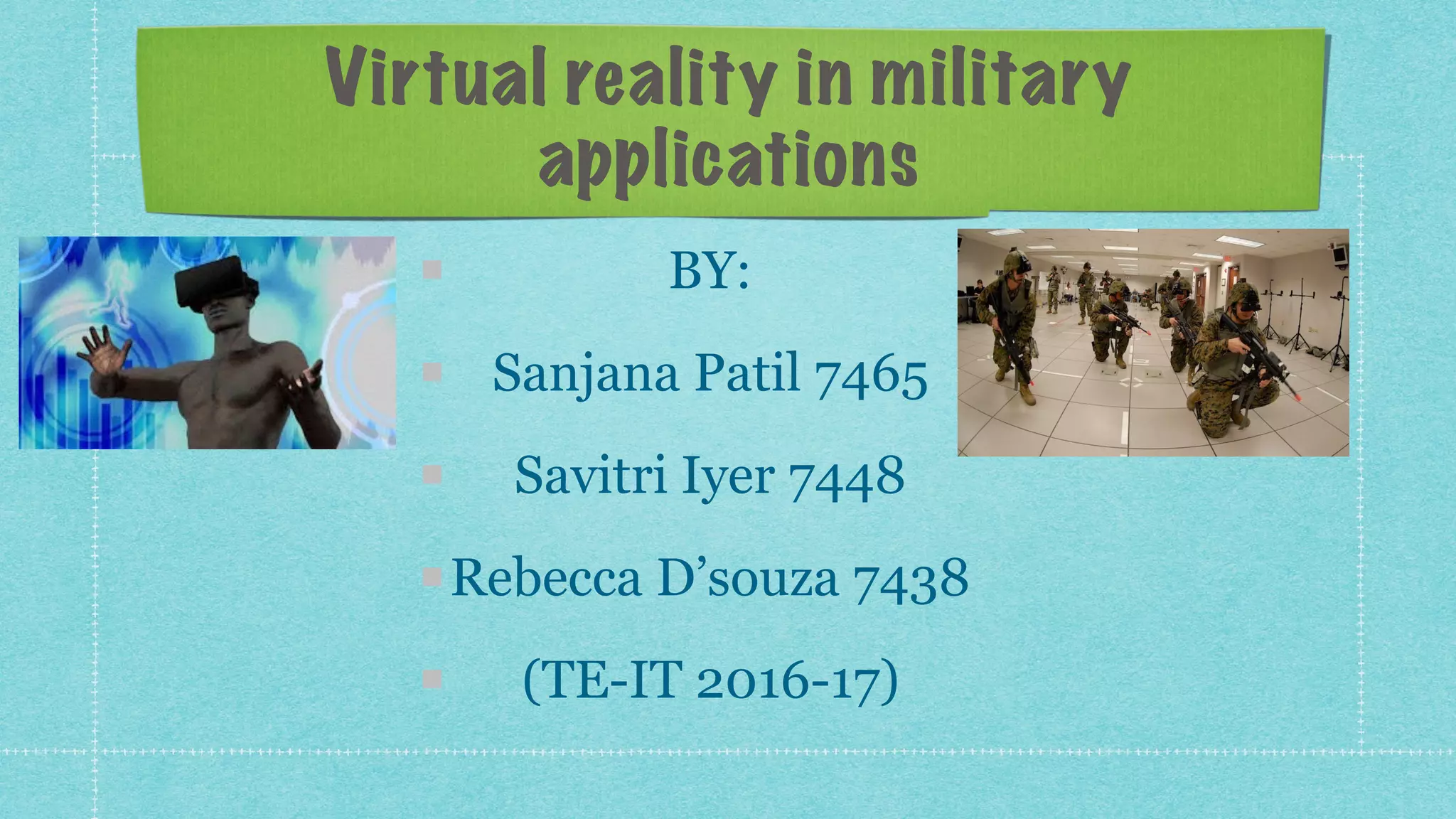 Virtual reality in military applications | PDF