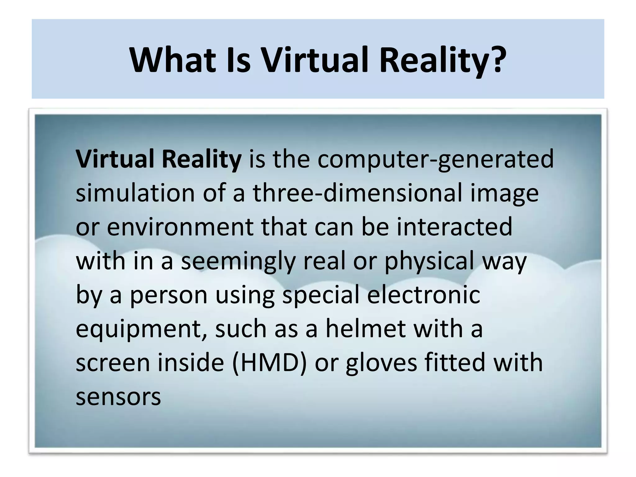 Virtual reality ppt | PPTX