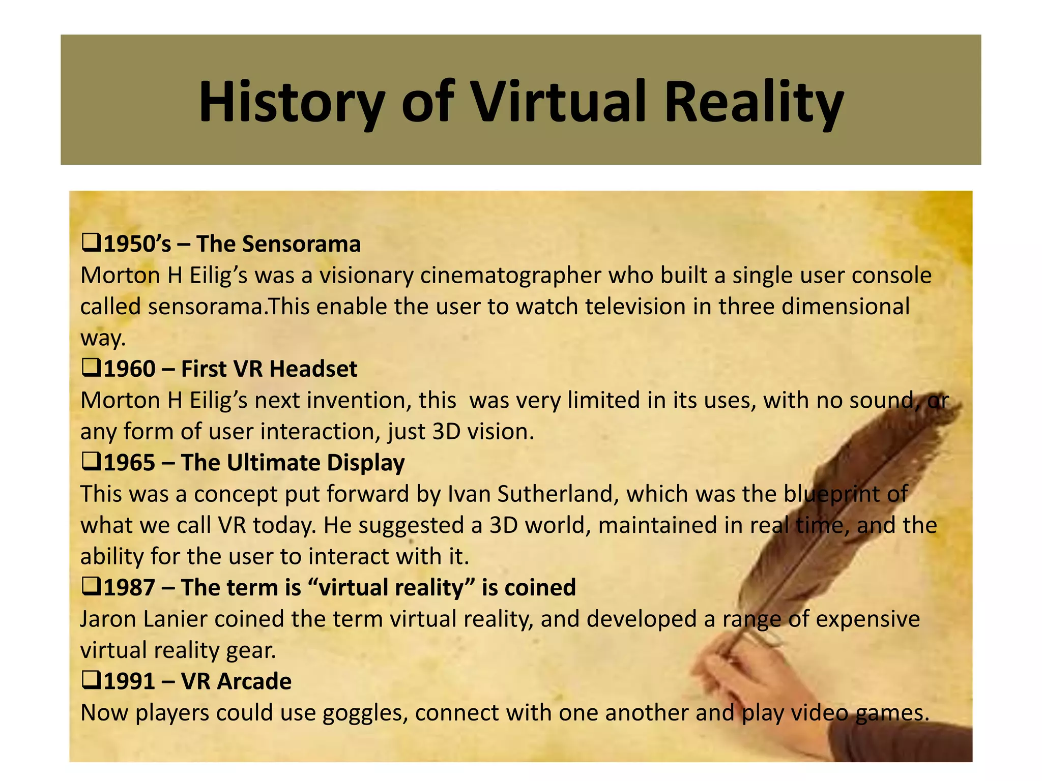 Virtual reality ppt | PPTX