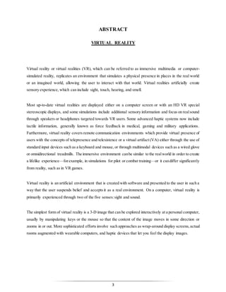 Virtual reality report | DOCX