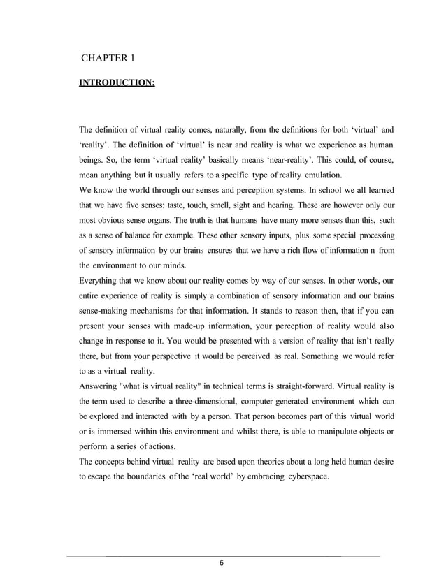 Virtual reality report | PDF