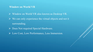 Virtual reality technique | PPTX