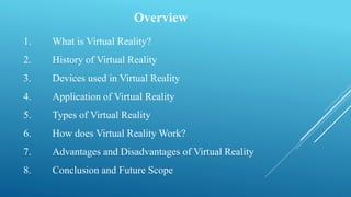 Virtual reality technique | PPT