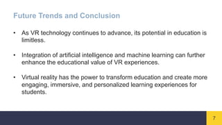 Virtual Reality Technology In Education.pptx | Virtual Reality ...