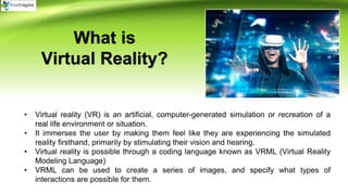 Virtual reality vs. augmented reality | PPTX