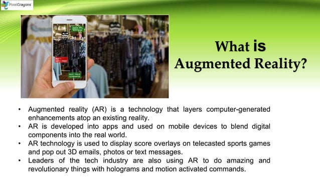 Virtual reality vs. augmented reality | PPTX