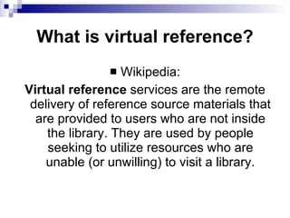 Virtual Ref Desk | PPT