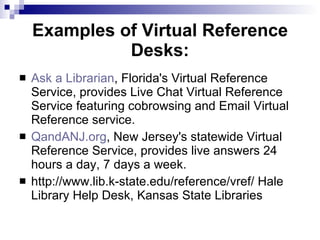 Virtual Ref Desk | PPT