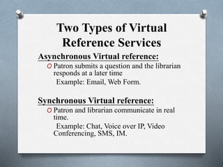 Virtual reference srevices | PPT