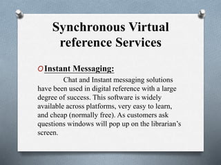 Virtual reference srevices | PPT