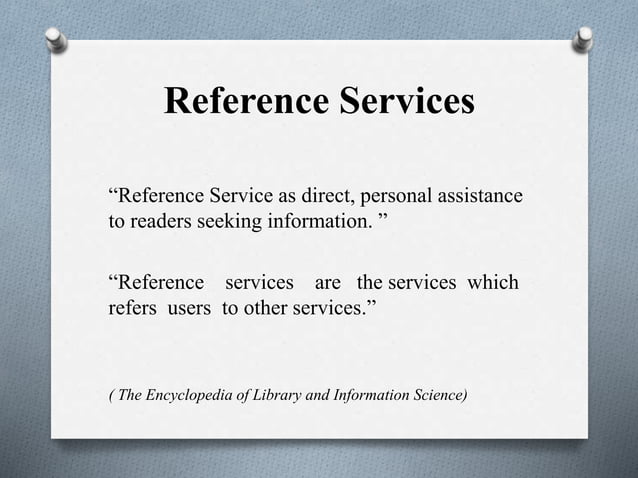 Virtual reference srevices | PPT