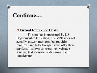 Virtual reference srevices | PPT