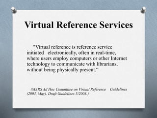 Virtual reference srevices | PPT