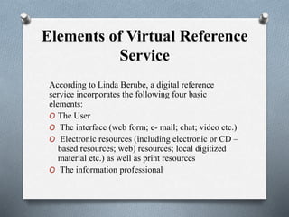 Virtual reference srevices | PPT