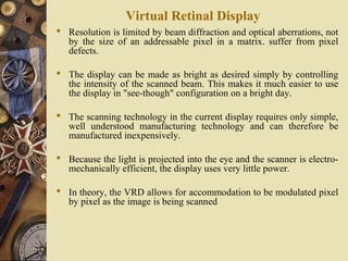 Virtual retinal display ppt | PPT