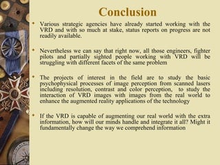 Virtual retinal display ppt | PPT
