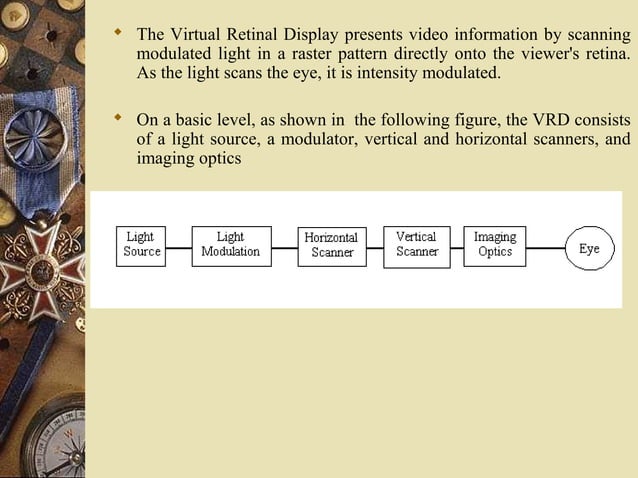 Virtual retinal display ppt | PPT | 3-D Graphics | Computer Software ...