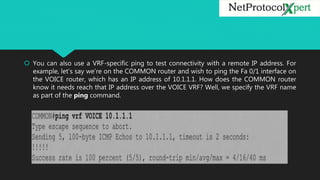 Virtual Routing and Forwarding, (VRF-lite) | PPTX