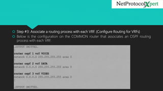 Virtual Routing and Forwarding, (VRF-lite) | PPTX