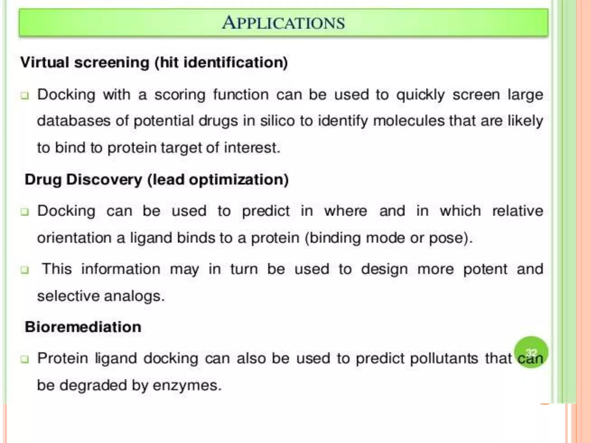 Virtual screening strategies and applications | PPTX