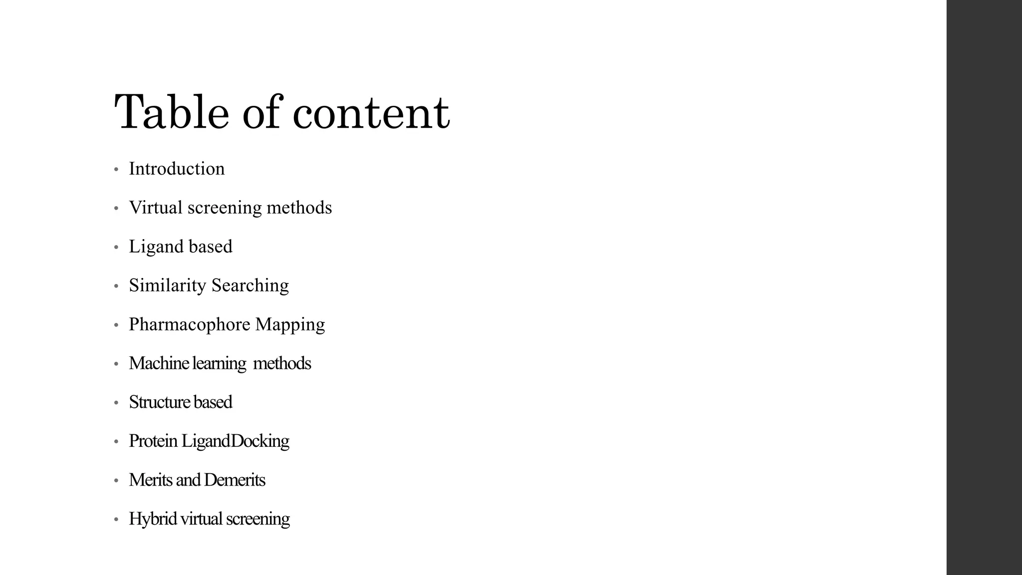 Virtual screening techniques | PPTX