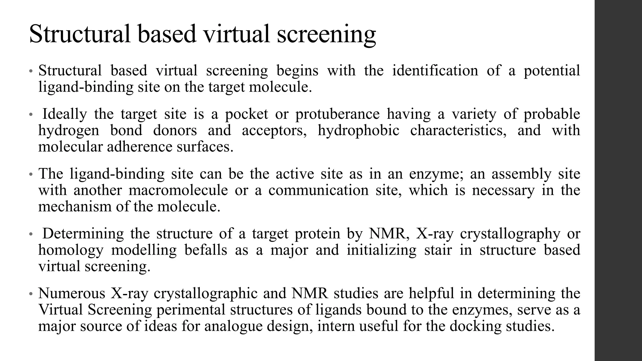 Virtual screening techniques | PPTX