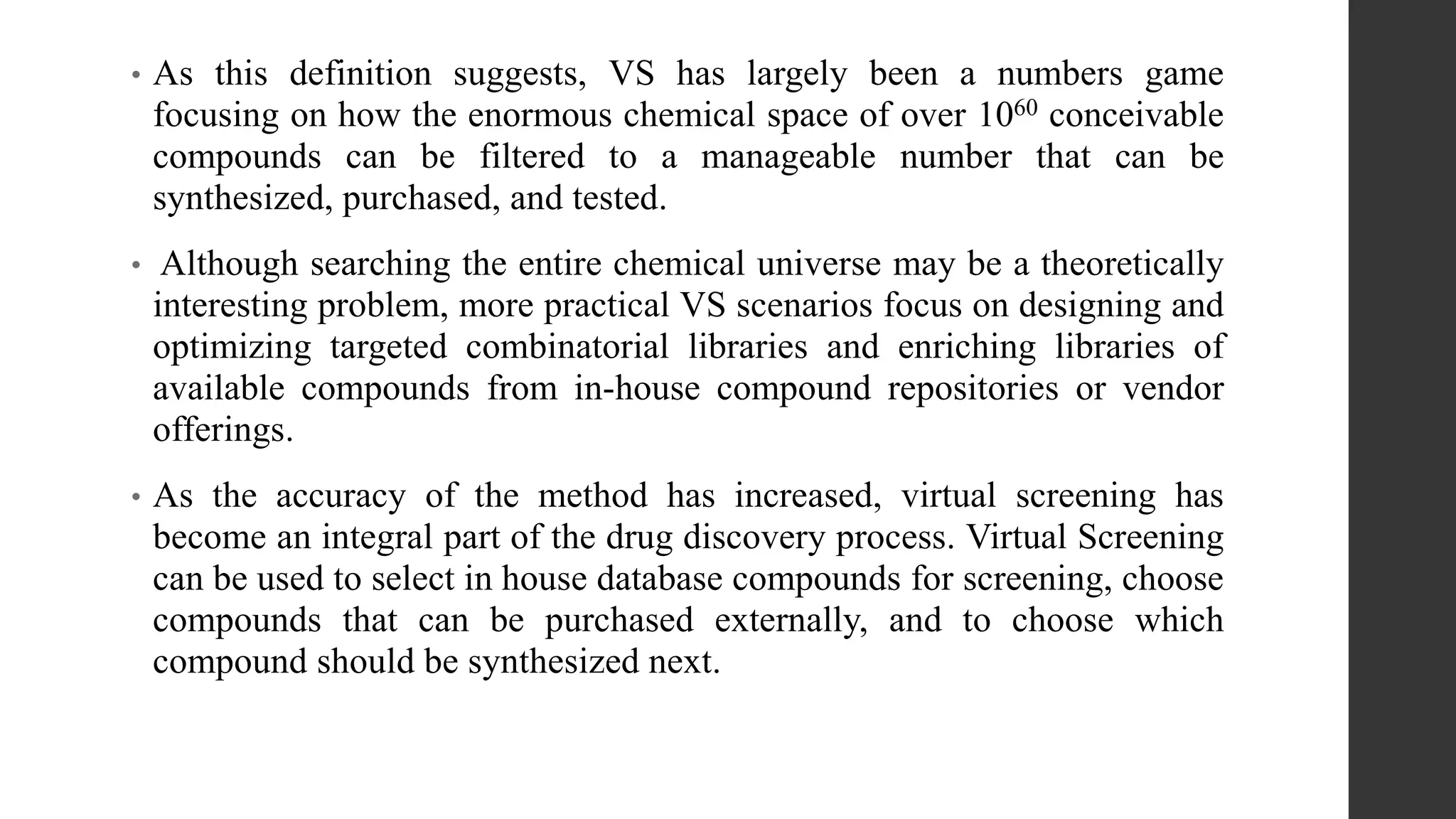 Virtual screening techniques | PPTX