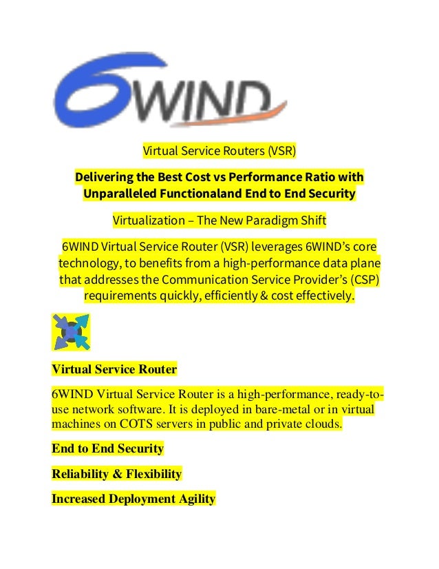 Virtual service routers vsr | PDF