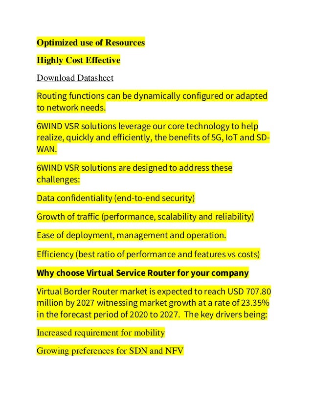 Virtual service routers vsr | PDF