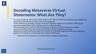 Virtual Showroom in the Metaverse - KOMPANIONS | PPTX