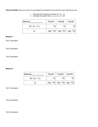 Virtual specific heat lab | DOCX