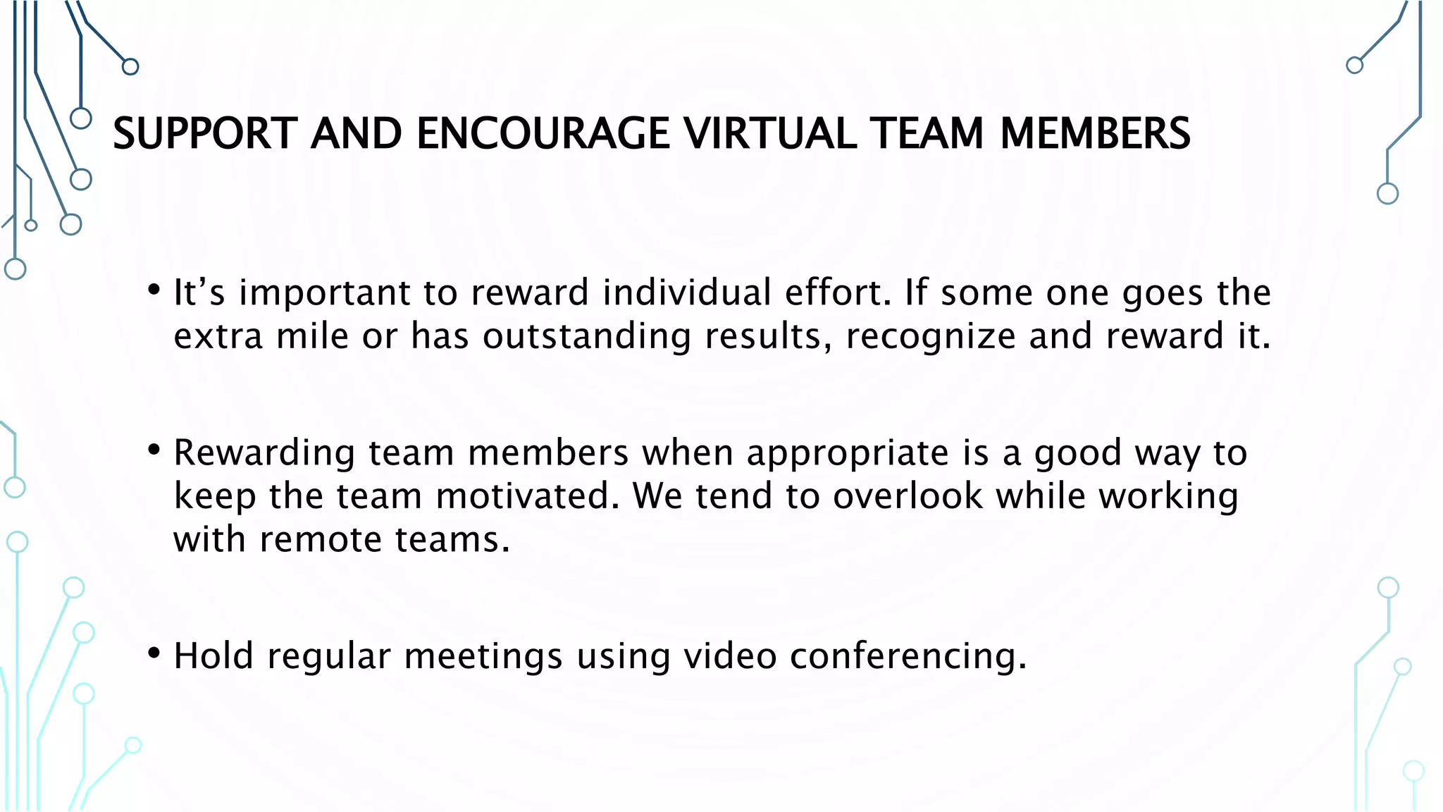 Virtual team challenges | PPTX